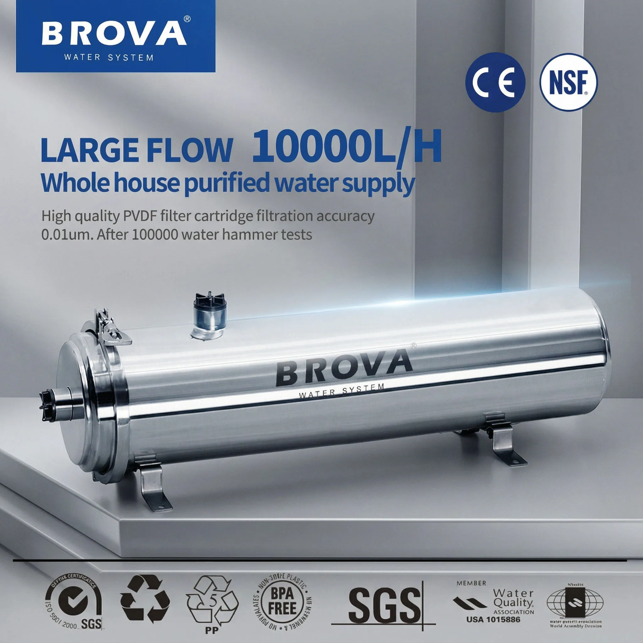 BROVA Purificador de água doméstico e comercial para toda a casa ...
