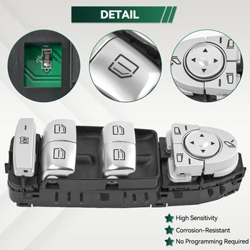 메르세데스-벤츠 W205 W253 W213 W222 C E 클래스 4 문짝 살롱용 파워 윈도우 스위치, A2229056800 ...