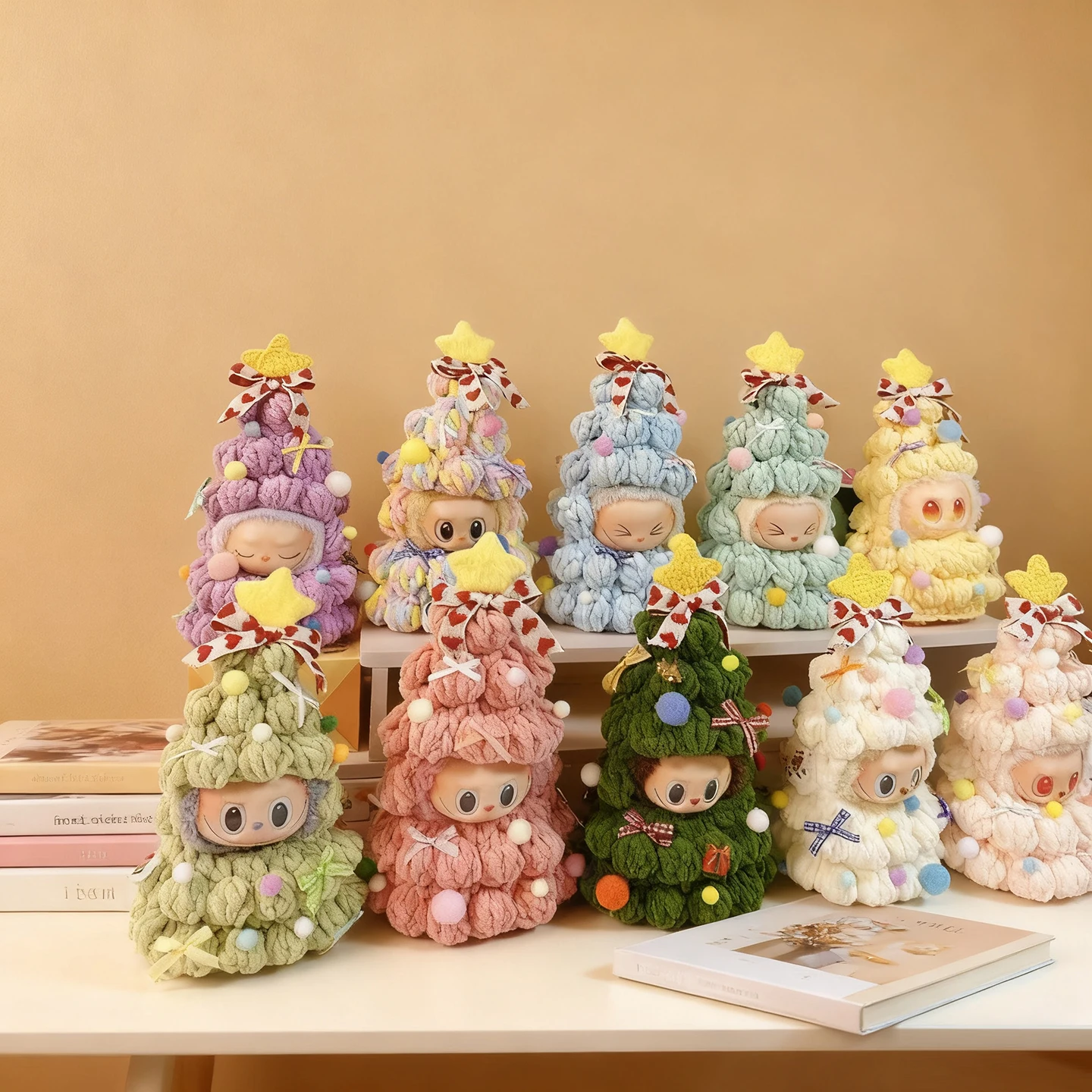 For 10/17cm Labubu doll clothes Christmas Tree set For labubu 4.0 pin ...