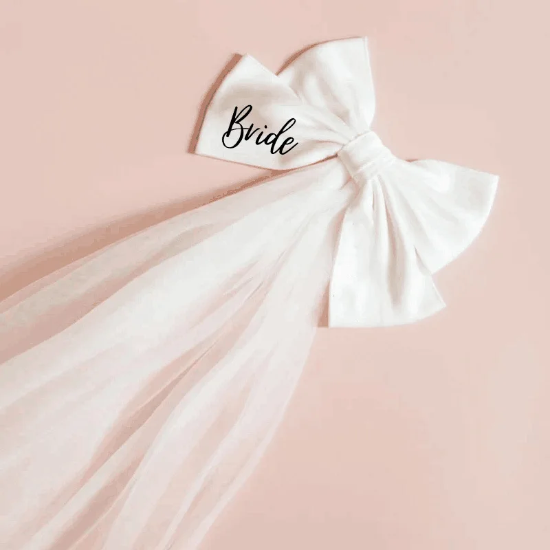 Elegant Double layered White Bow Headdress Exclusive to Bride -Romantic ...