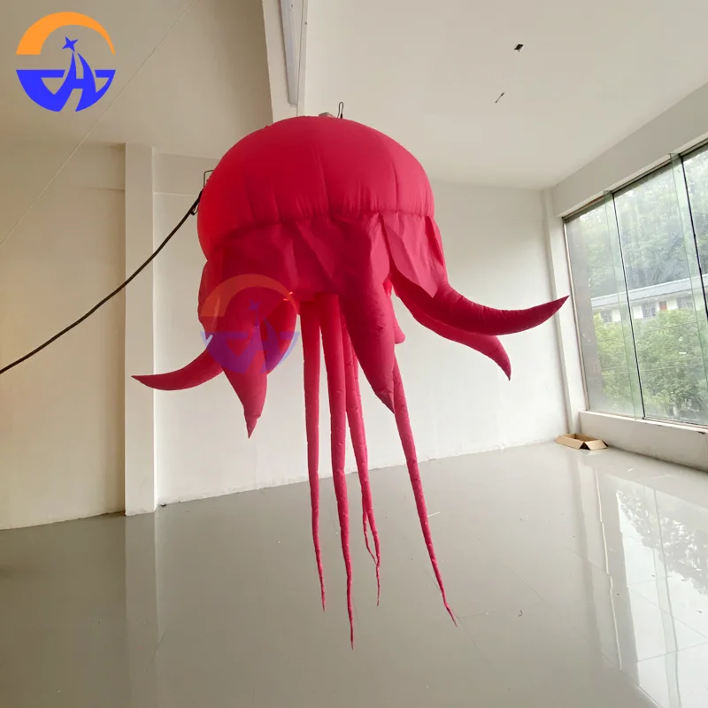 Inflatable Hanging Jellyfish Model Marine Life Themed Decoration Prop ...