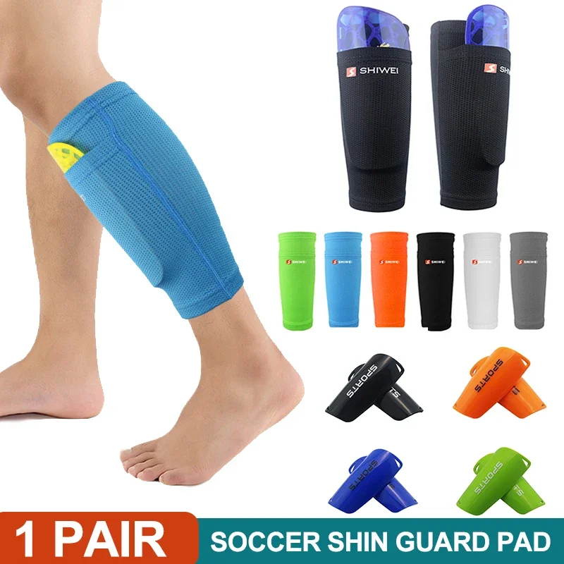 Soccer-Shin-Guard-Pad-Sports-Knee-Pads-Calf-Sleeve-Sock-Leg-Support ...