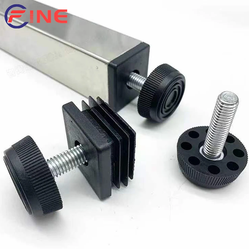 Square Adjustable Foot Mats With Nuts Pipe Plug Rectangle Blanking End ...