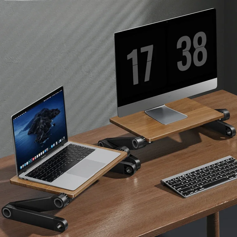 Solid-Wood-Lifting-Computer-Desk-Folding-Standing-Desk-Suspended-Heat ...