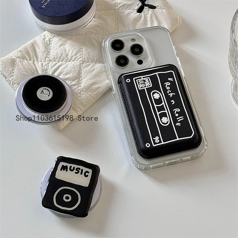 Korean Cute Walkman For Magsafe Magnetic Phone Griptok Grip Tok Stand ...