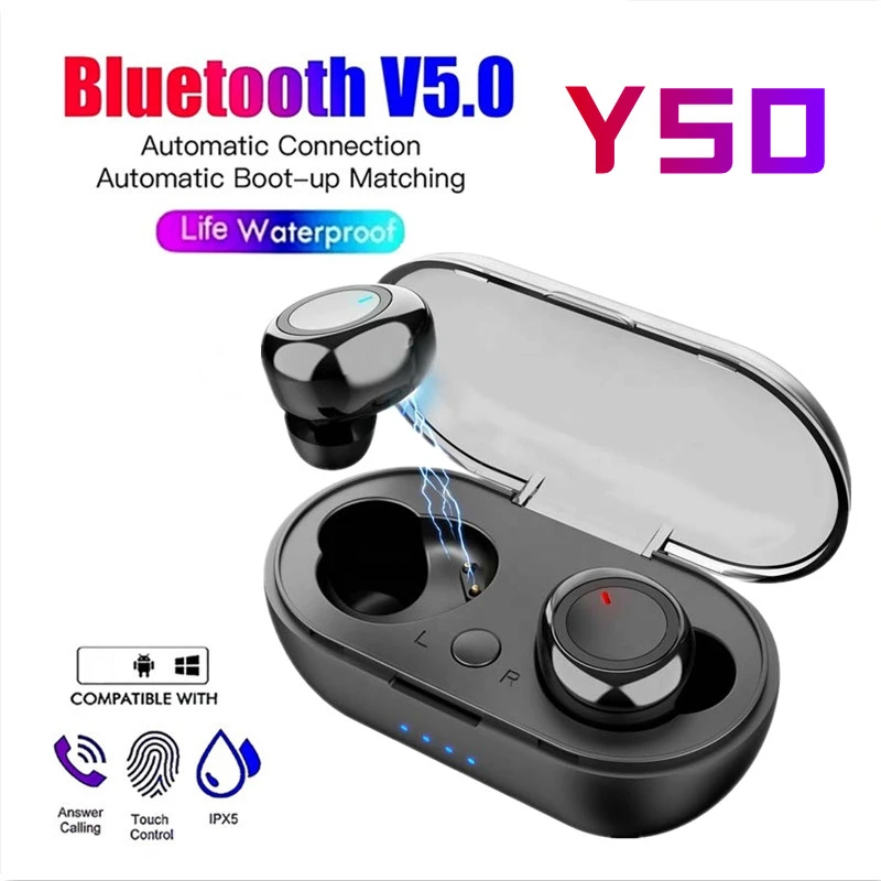 TWS-Y50-Bluetooth-Earphones-Wireless-Headset-IPX7-Waterproof-Deep-Bass ...