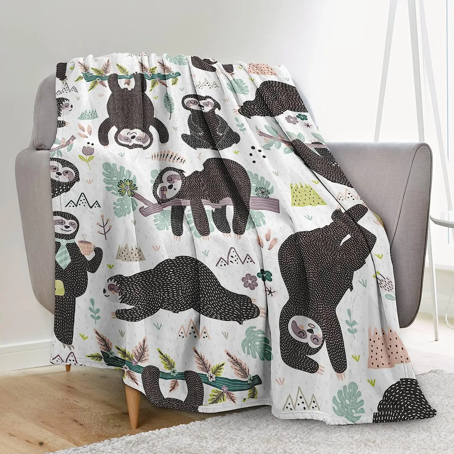 Sloth-Gifts-Sloth-Blanket-for-Women-Girls-Boys-40-X50-Cute-Soft-Fleece ...