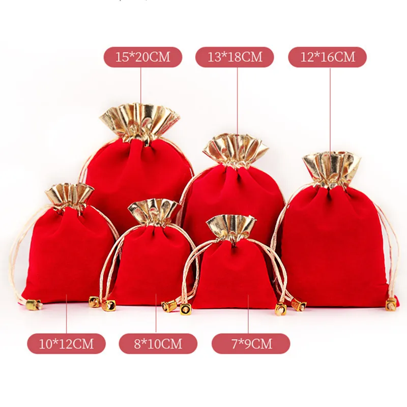 10-20-Pieces-Lot-Red-Velvet-Gift-Bags-for-Christmas-Party-Favors-Multi ...