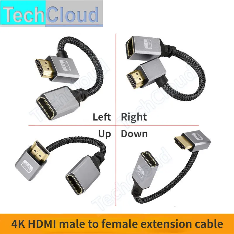 HDMI-Extension-Short-Cable-4k-Male-to-Female-Angle-Cable-Extension-Hdmi ...