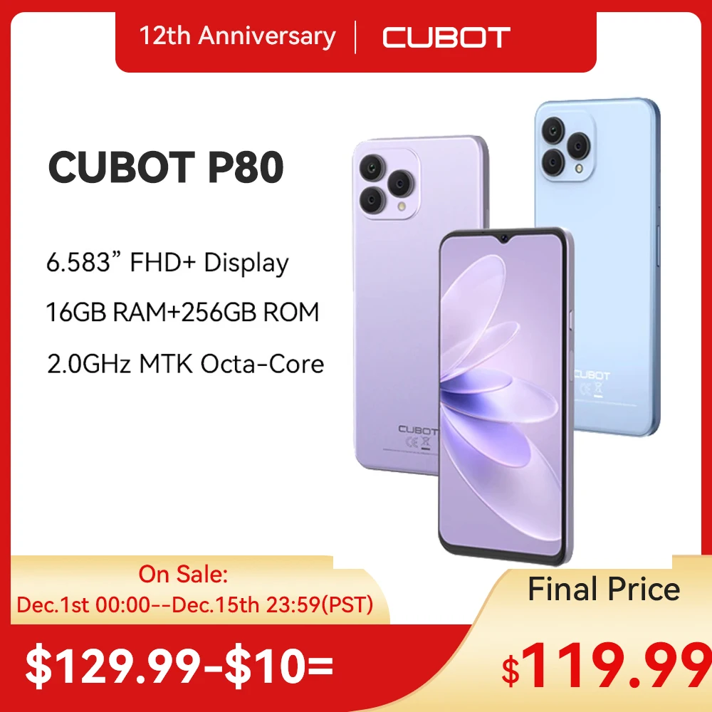Cubot-P80-Android-13-Smartphone-Global-Version-6-583-Inch-FHD-8GB-256GB ...