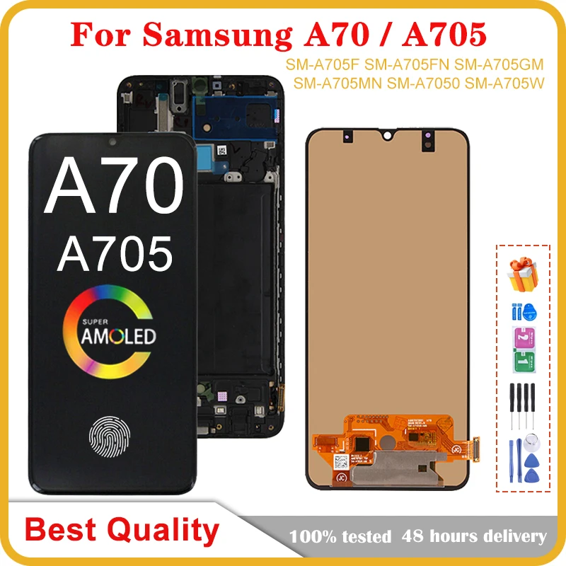 Original Super AMOLED For Samsung Galaxy A70 A705 LCD A705F SM-A705MN ...
