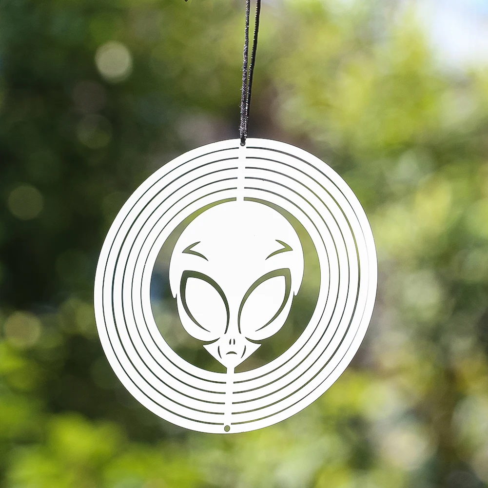 Whirligig-Alien-Wind-Spinner-Outer-Space-Stainless-Steel-3D-Flowing ...