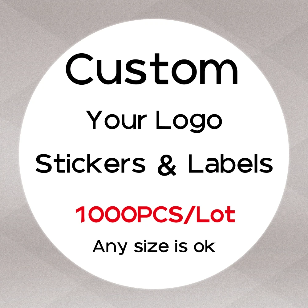 1000 Pcs Custom Stickers Customize Logo | Custom Sticker Label ...