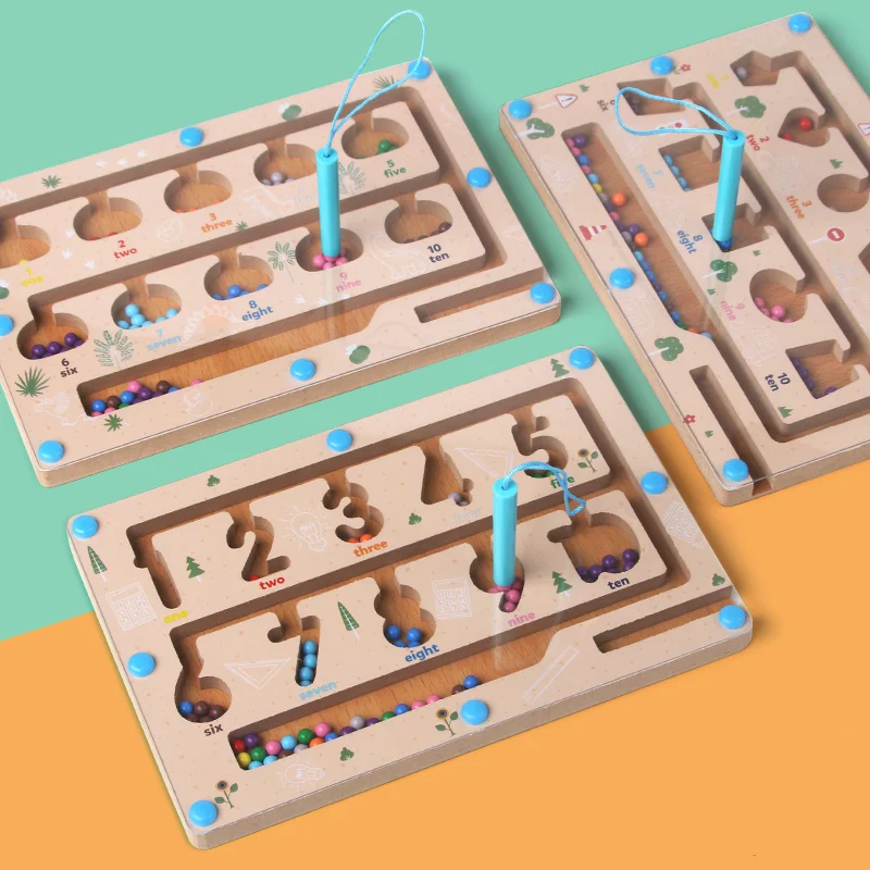 Montessori-Magnetic-Maze-Sorting-Board-Kid-Color-Number-Cognitive ...