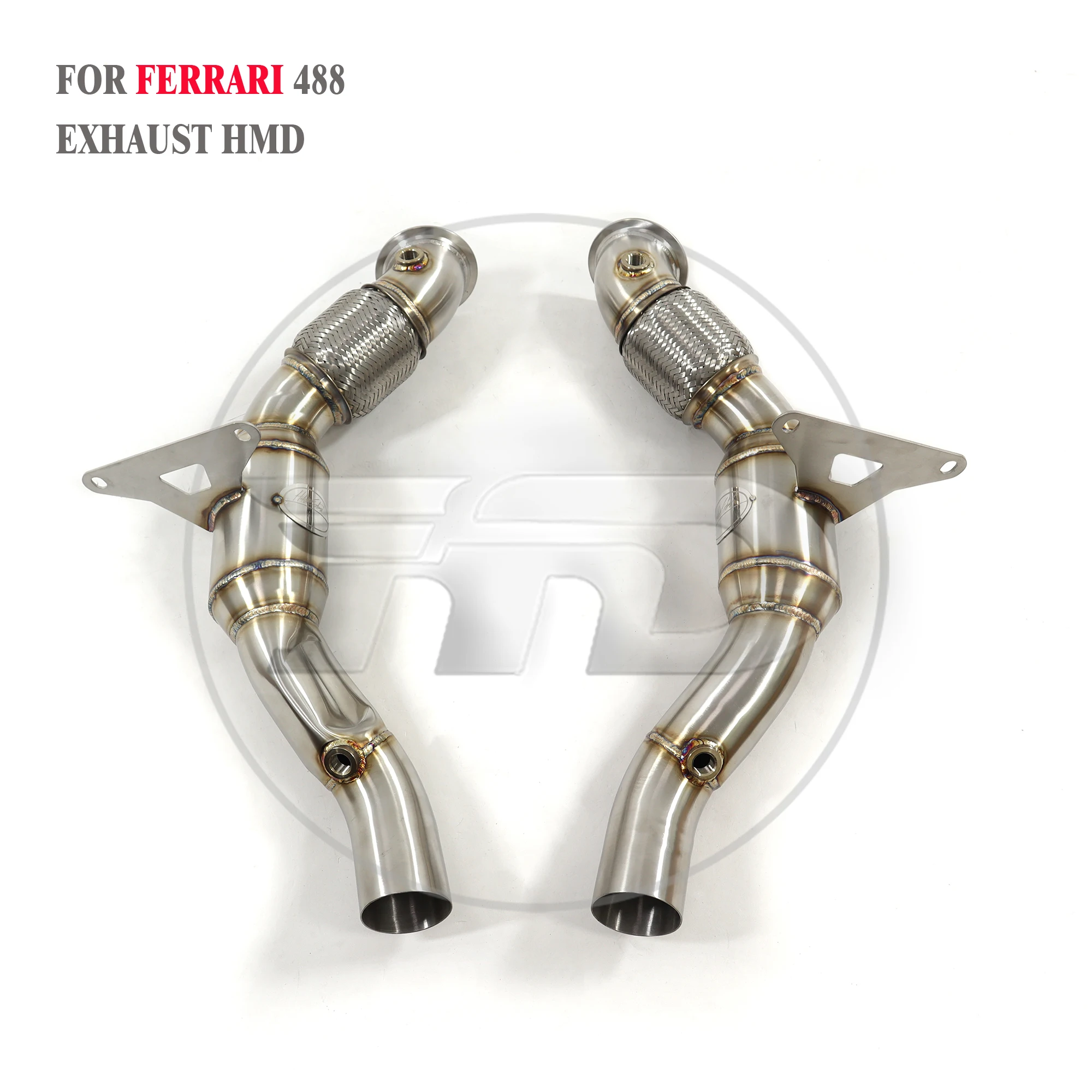 HMD Exhaust System High Flow Performance Downpipe for Ferrari 488 Pista ...