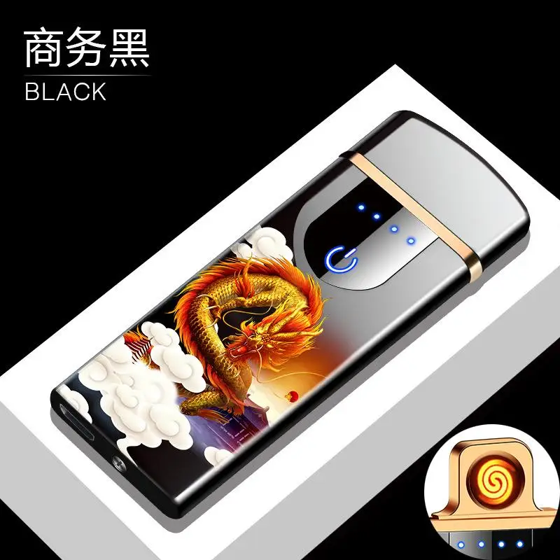 Windproof-Metal-Flameless-Electric-Lighter-Dual-Arc-Plasma-USB-Lighter ...