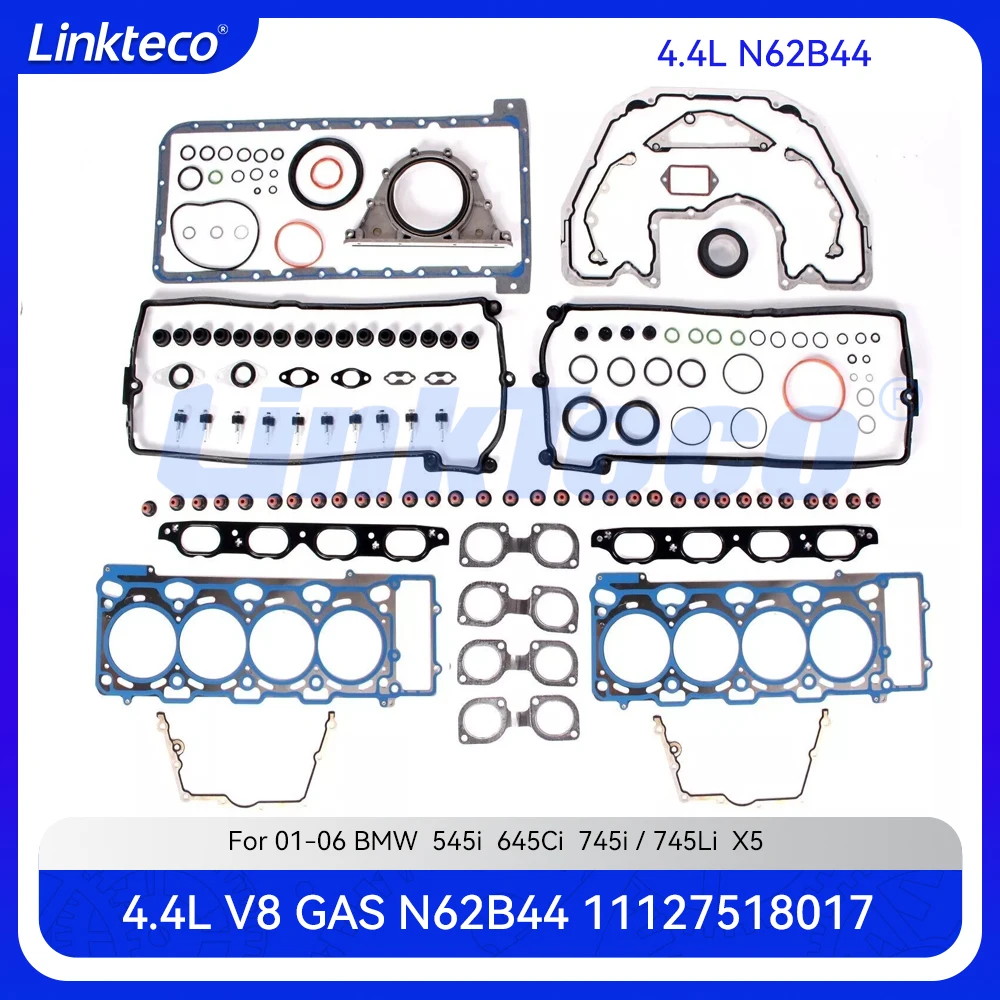 Engine Cylinder Head Full Gasket Set For 01-06 4.4 T L N62B44 BMW 545i ...
