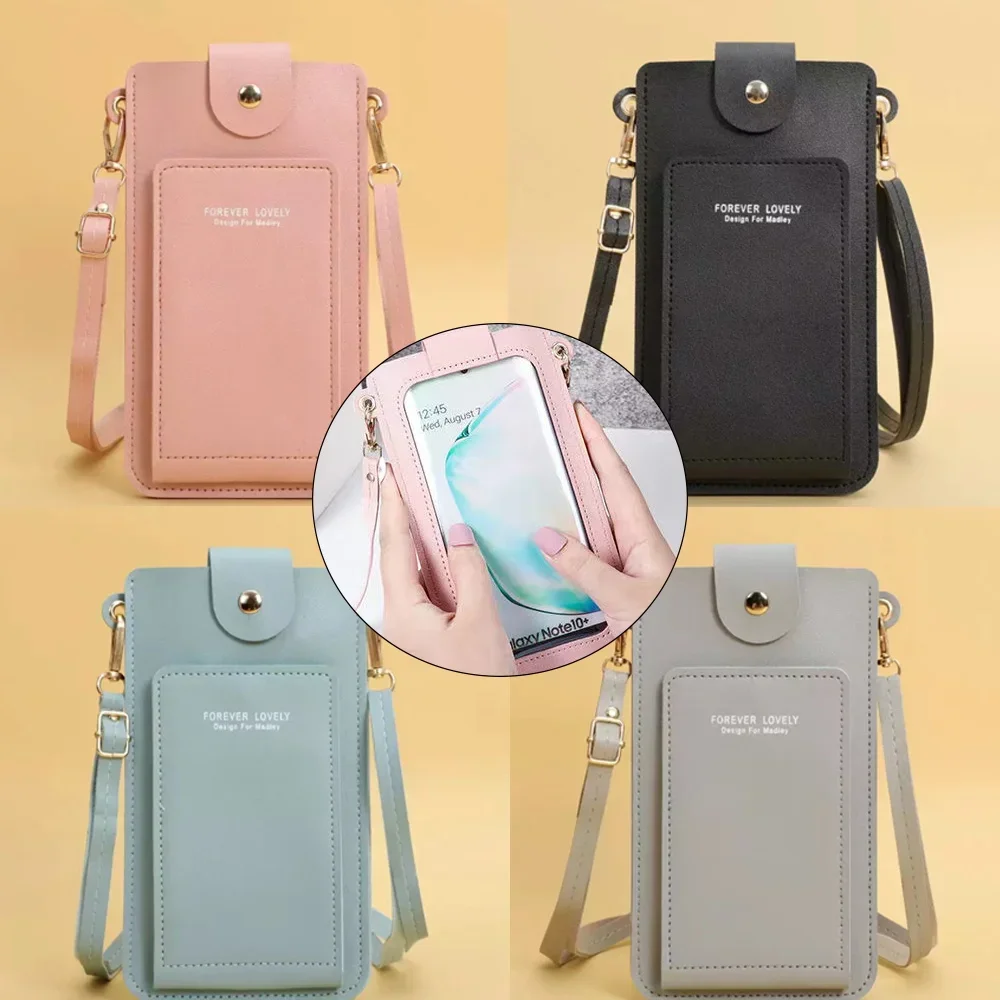 Shoulder Mobile Phone Bag Women Wallets Card Holder PU Leather ...