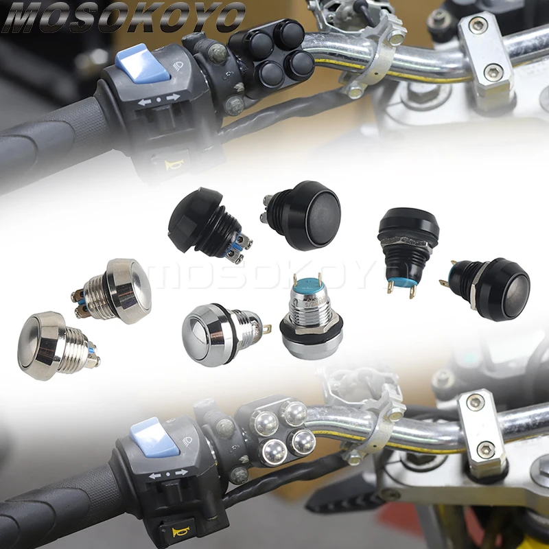 Motorcycle Switch Button Horn High Low Beam Electric Start Kill ON OFF ...