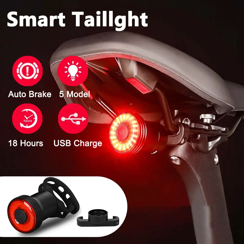 NEW-Smart-Bicycle-Rear-Light-Auto-Start-Stop-Brake-Sensing-Waterproof ...