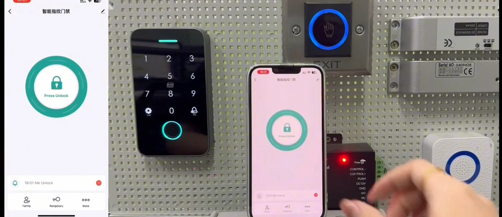 NFC Bluetooth Tuya APP Access Control Keypad Waterproof RFID Keyboard EM & MF Biometric ...