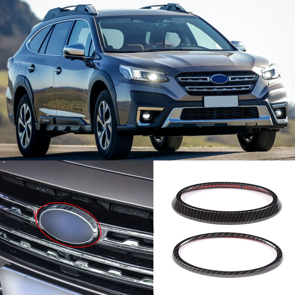 2 PCS Exterior Front Rear Logo Badge Ring Trim Decorative Cover for ...