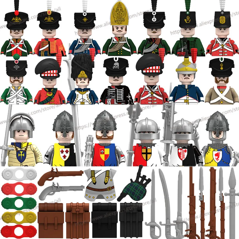 Napoleonic-Medieval-Figure-Building-Blocks-French-Fusilier-Officer ...