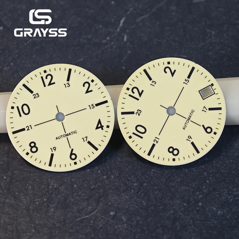 NEW pilot C3 full green Lume 28.5mm dial face watch accessories ...
