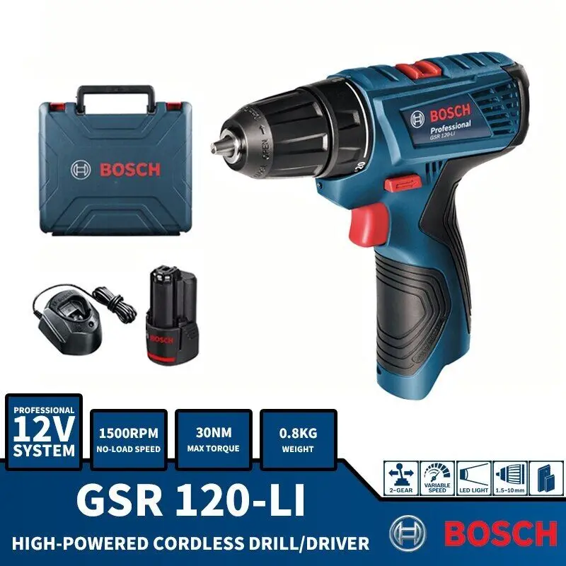 Bosch-GSR-120-LI-Cordless-Screwdriver-Professional-Electric-Impact ...