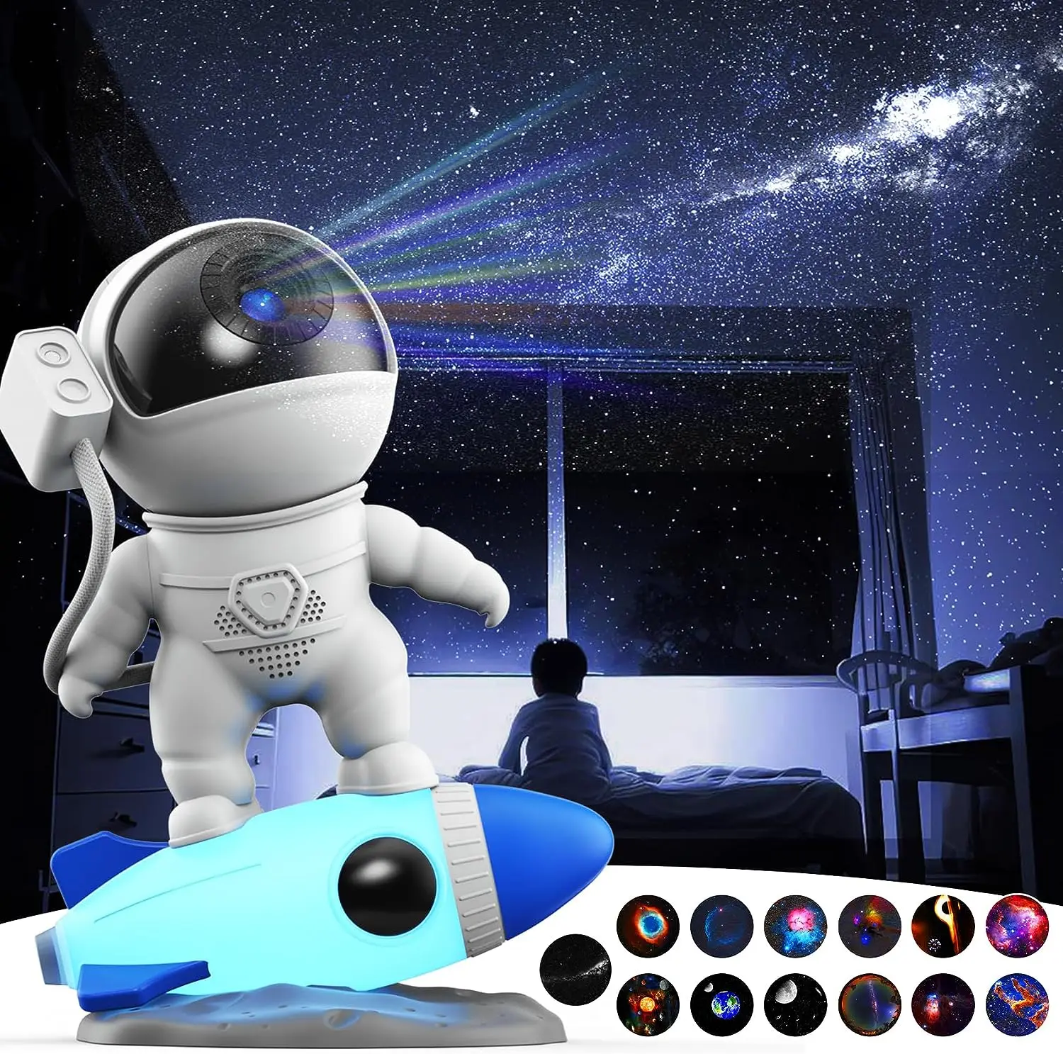 Astronaut-Rocket-Star-Projector-12-in-1-Galaxy-Projector-Night-Light ...