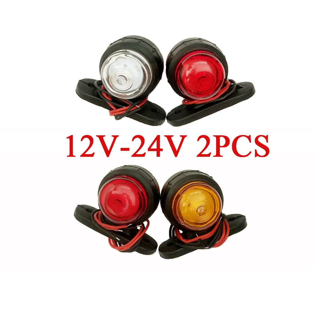 2PC 12V Leds 24V Truck Trailer Lights LED Side Marker Position Lamp ...