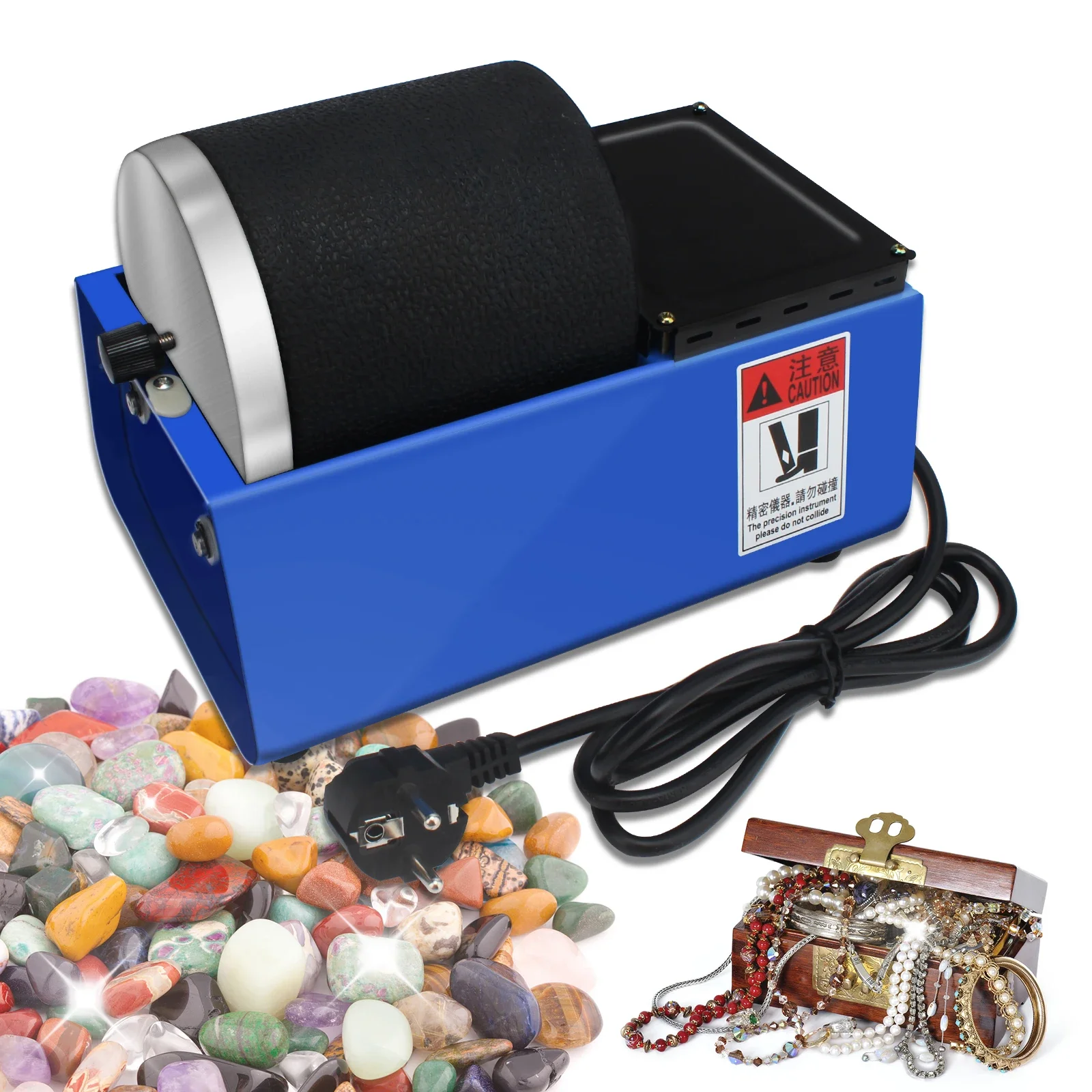 Rock-Tumbler-Machine-Single-Drum-Jewelry-Polisher-Single-Barrel-Mini ...