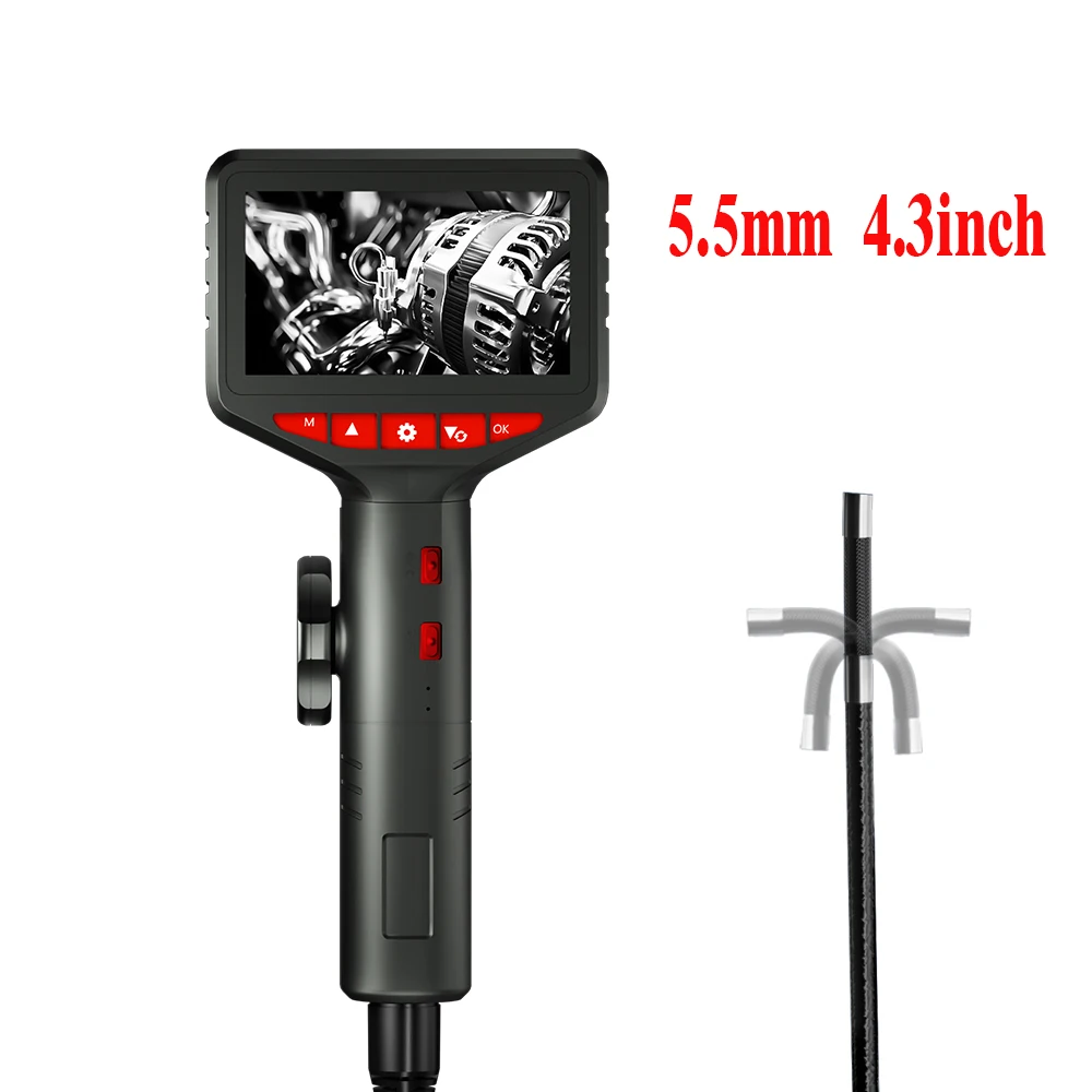 5.5MM Two-Way Articulation Borescope 1080P HD Steerable Endoscope ...