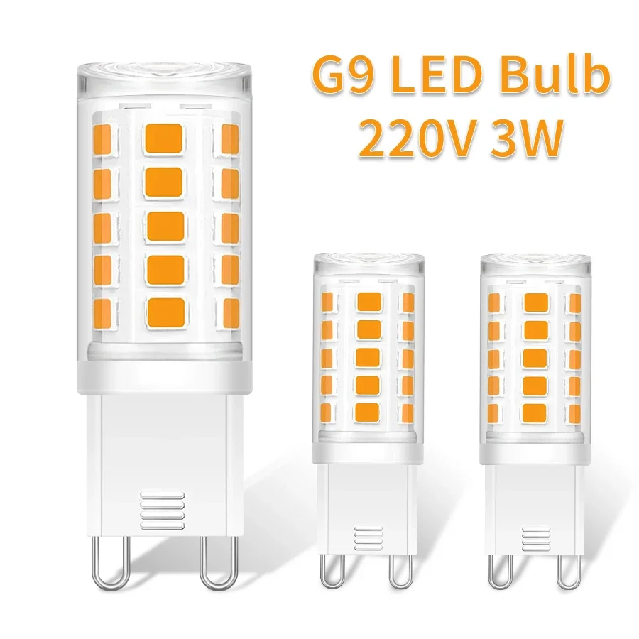 3pcs G9 LED Bulb Light 3W AC 220V LED Spotlight Warm White Light LED ...