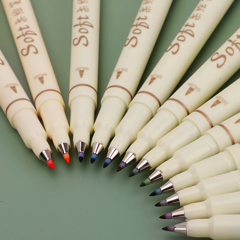 Caneta-de-tinta-pigmentada-base-de-gua-com-cabe-a-macia-caneta ...