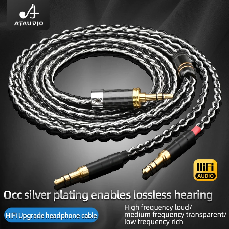 ATAUDIO-Hi-Fi-Headphone-Cabo-Fone-de-ouvido-Cabo-para-HIFIMAN-HE1000se ...