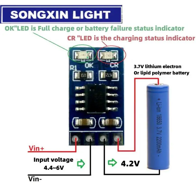 MPPT Solar Charge Controller 1A 4.2V 3.7V 18650 LiPo Li-ion Lithium ...