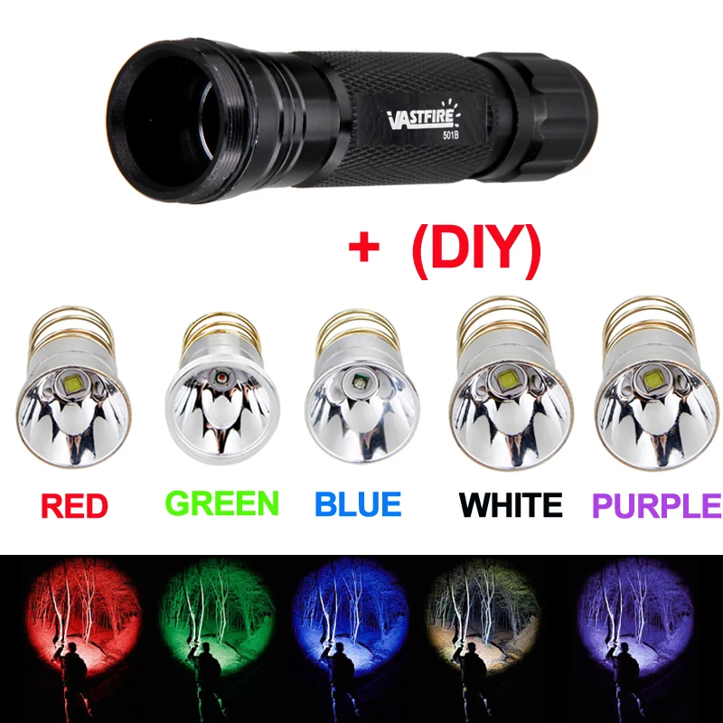 DIY-White-Red-Blue-Green-Purple-LED-Flashlight-Lamp-Bulb-for-WF-501-502 ...