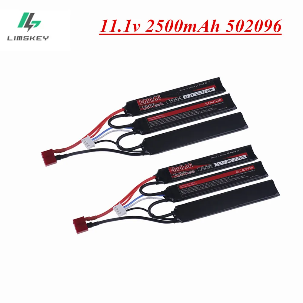 3s 11.1v Lipo Battery for Water Gun Airsoft 11.1V 2500mAh battery T ...