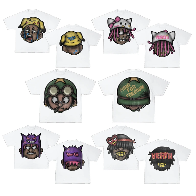Streetwear-T-Shirt-Men-Y2K-Hip-Hop-Rock-Cartoon-Pattern-Printing ...