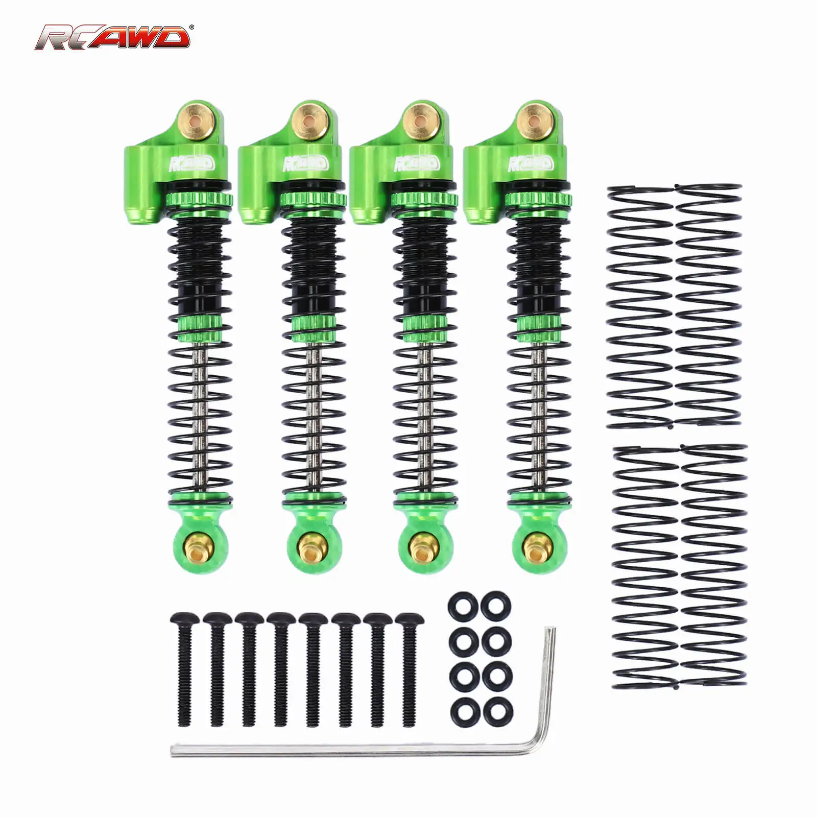 RCAWD SCX24 Shocks 58mm Lengthen Oil Type for Axial 1/24 SCX24 & AX24 ...