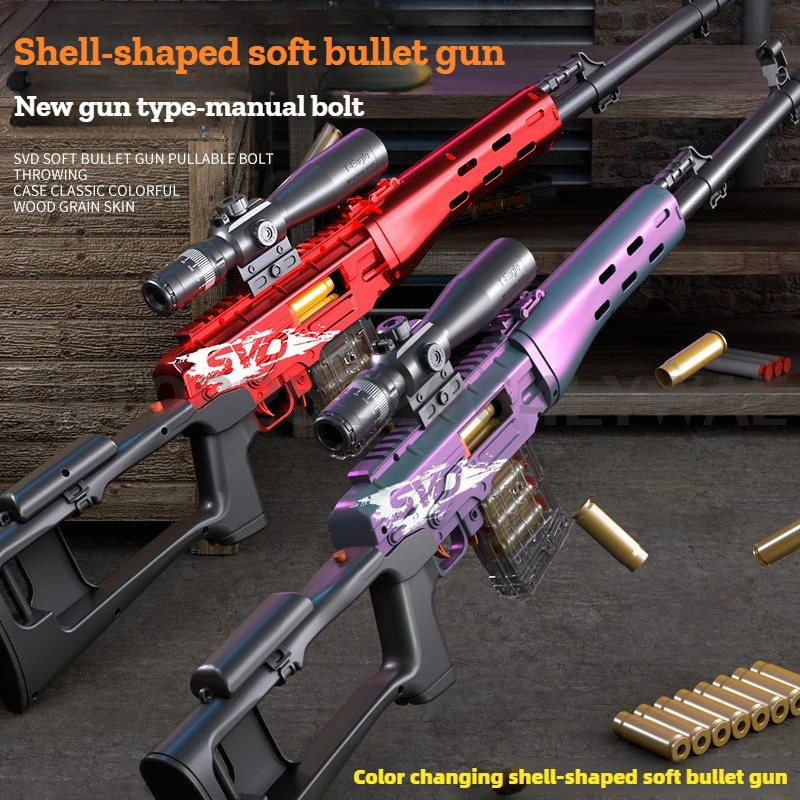 SVD-Sniper-Rifle-Toy-Gun-Realistic-Soft-Bullet-Gun-Big-Manual-Blaster ...