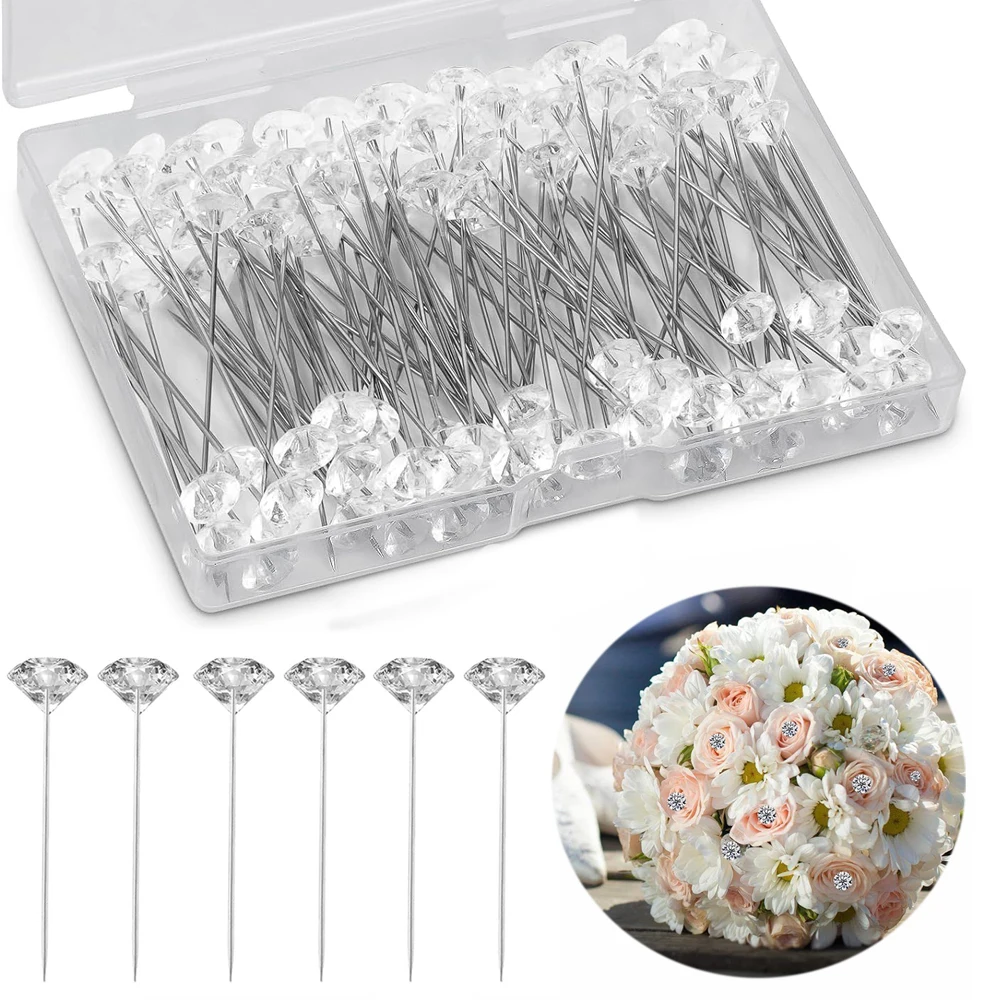 100-200pcs-Diamond-Rhinestones-Head-Positioning-Needles-Stitch-Sewing ...