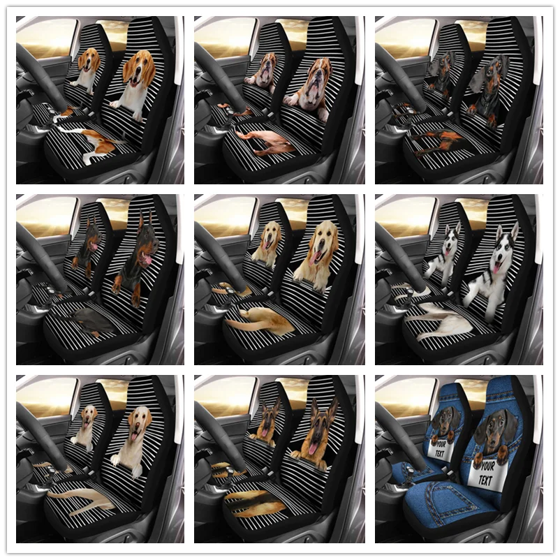 Juego-de-fundas-de-asiento-de-coche-divertido-Bulldog-patr-n-de ...