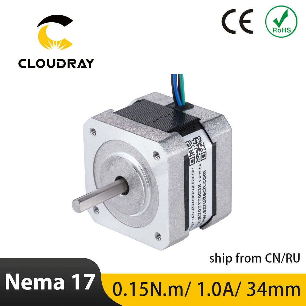 Nema 17 Stepper Motor 42mm 2 Phase Stepping Motor 1A 15Ncm Motor 4-lead ...