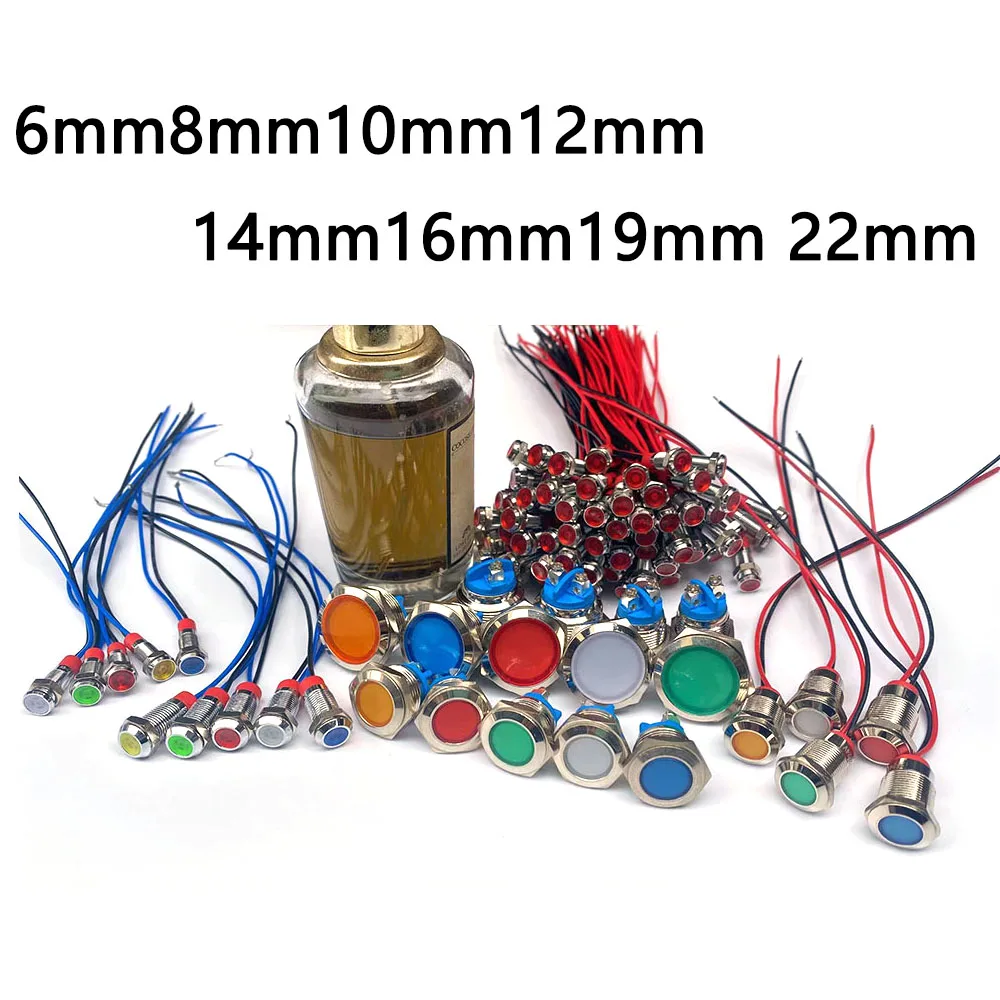 6mm-8mm-10mm-12mm-16mm-Metal-LED-Warning-indicator-light-Waterproof ...