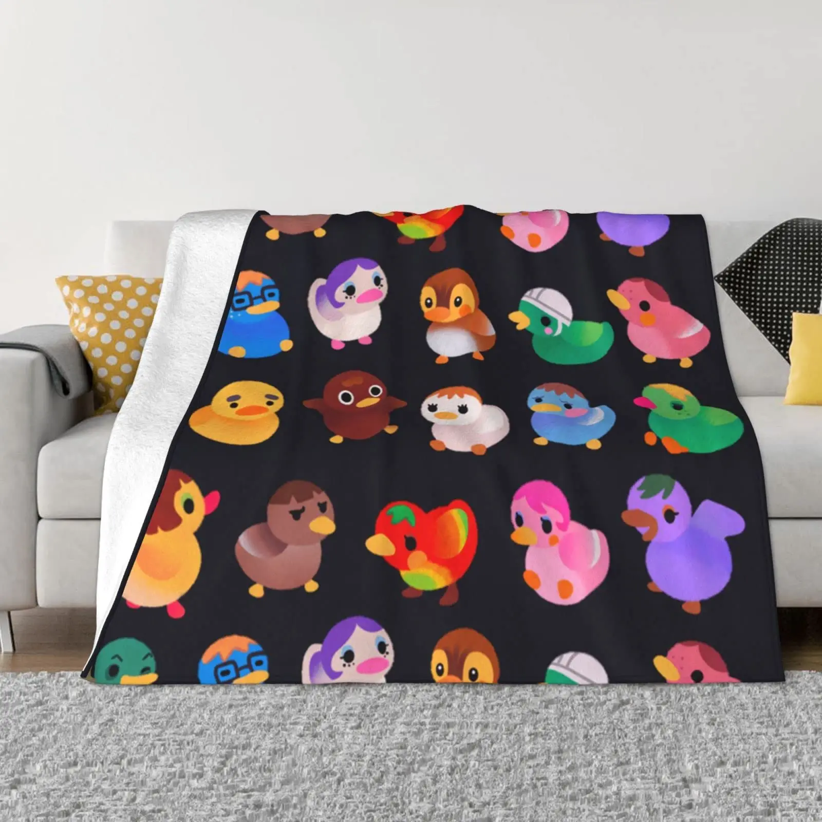 Cute-Rubber-Duck-Throw-Blanket-Ultra-Soft-Warm-All-Cartoon-Ducks ...