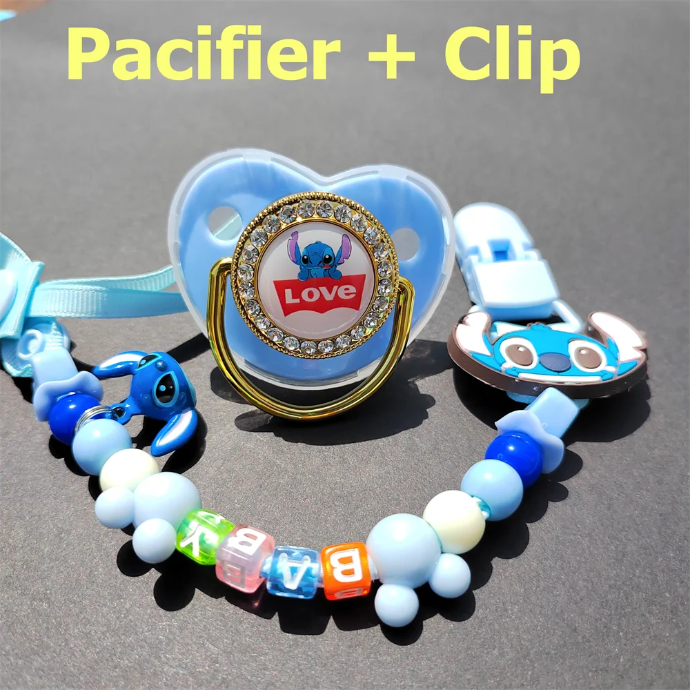 Disney Stitch Baby Pacifier | Lilo Stitch Pacifier Chain | Luxury ...