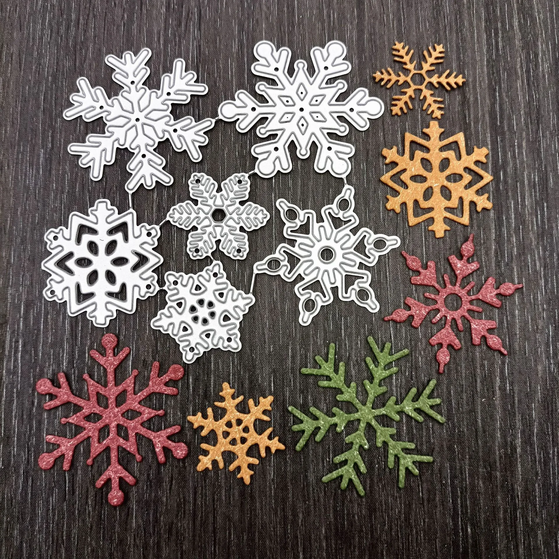 6pcs-set-Snowflake-Cutting-Dies-Christmas-Metal-Cutting-Dies-Stencils ...
