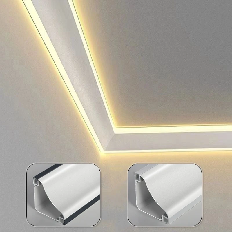 2m-L-nge-LED-Aluminium-Profil-freie-Decke-obere-Ecke-lineare-Lampe-LED ...